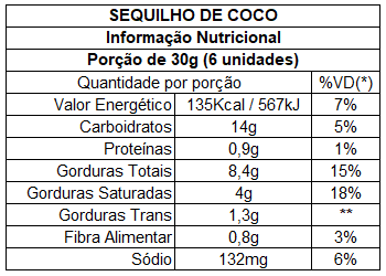 Sequilho de Coco - Loja Bolachas Vovó Elza
